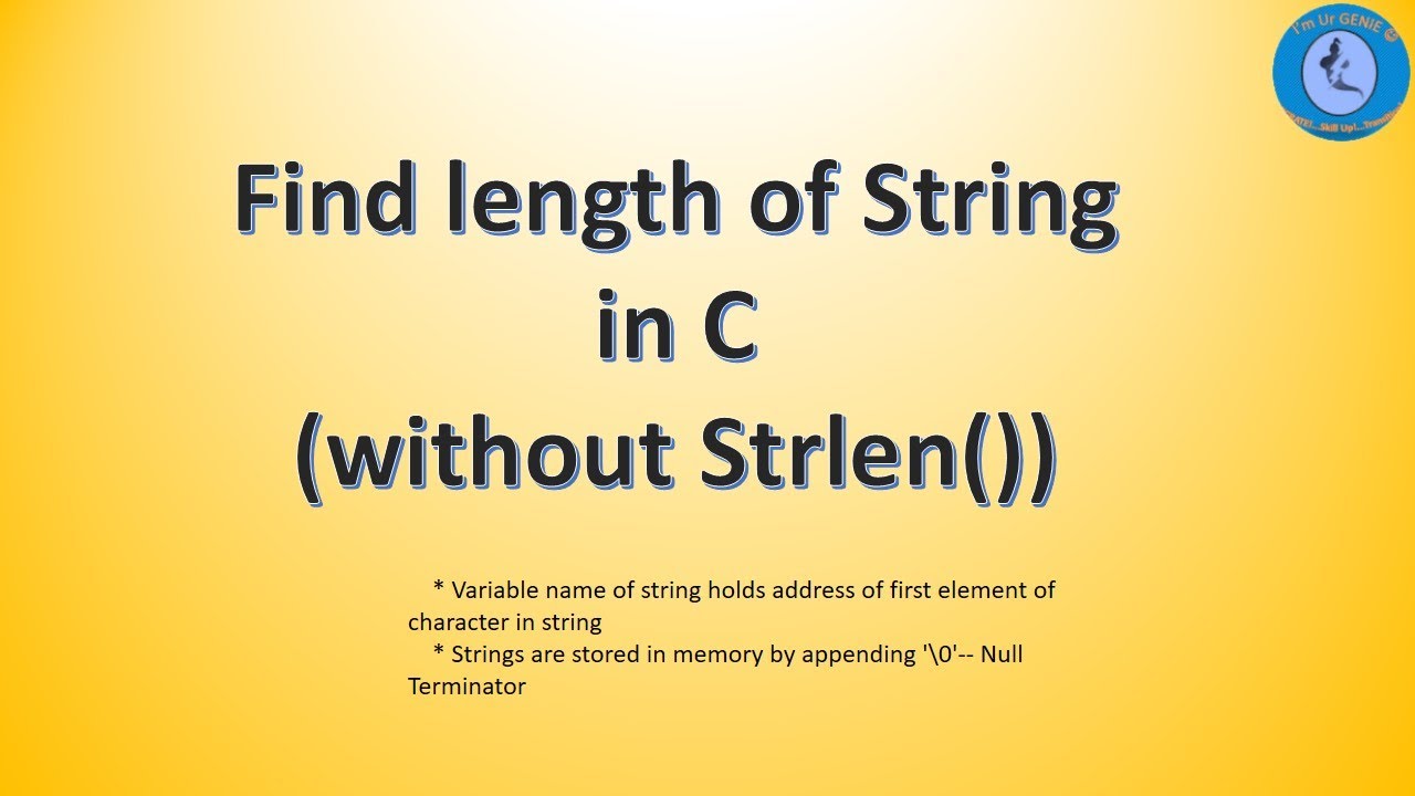 Find string length using pointers without library function - C program | #SkillupwithGenie