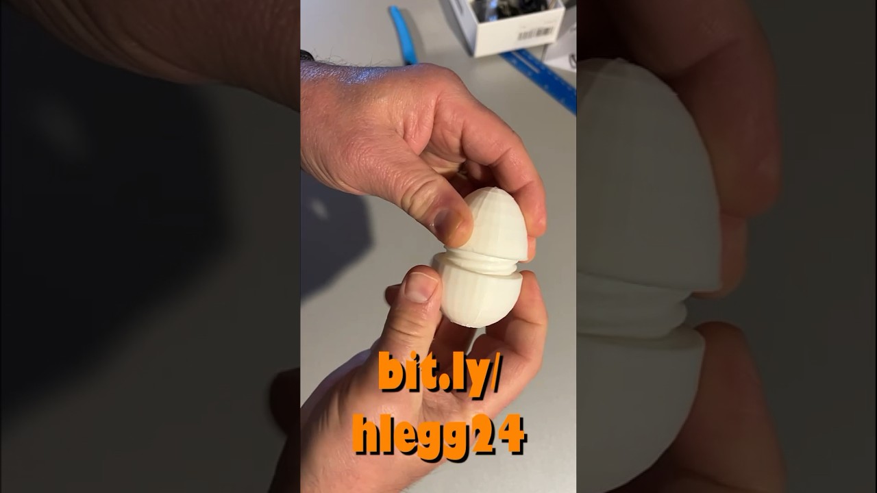 Free Tinkercad 3-D printable threaded Easter egg. #3dprint #easteregg