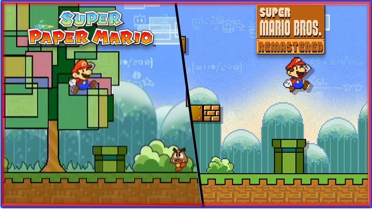 Super Paper Mario Style in SMB1R