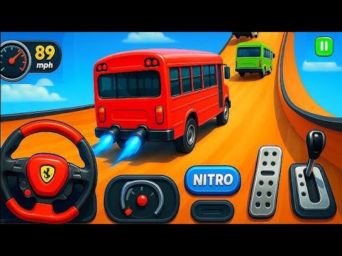 Crazy Bus Mega Ramp Challenge Impossible Tracks Impossible Racing Android Game Play