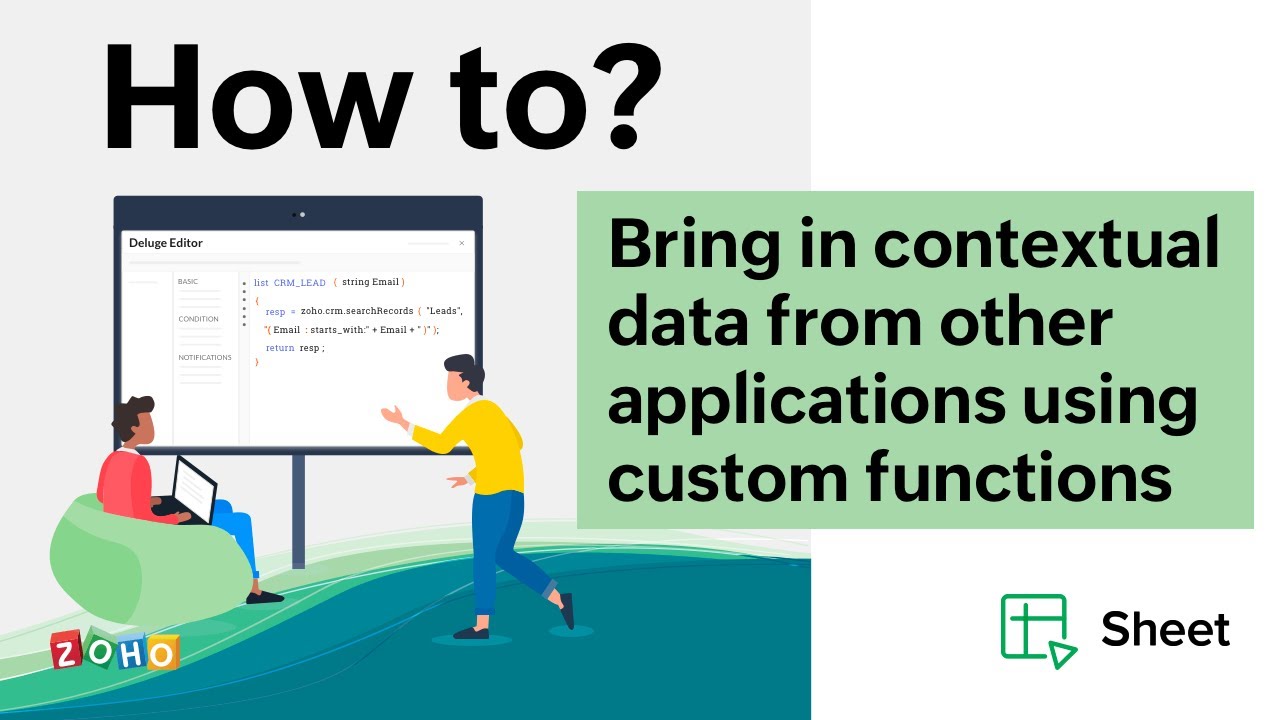Bring in contextual data from other applications using custom functions | Zoho Sheet
