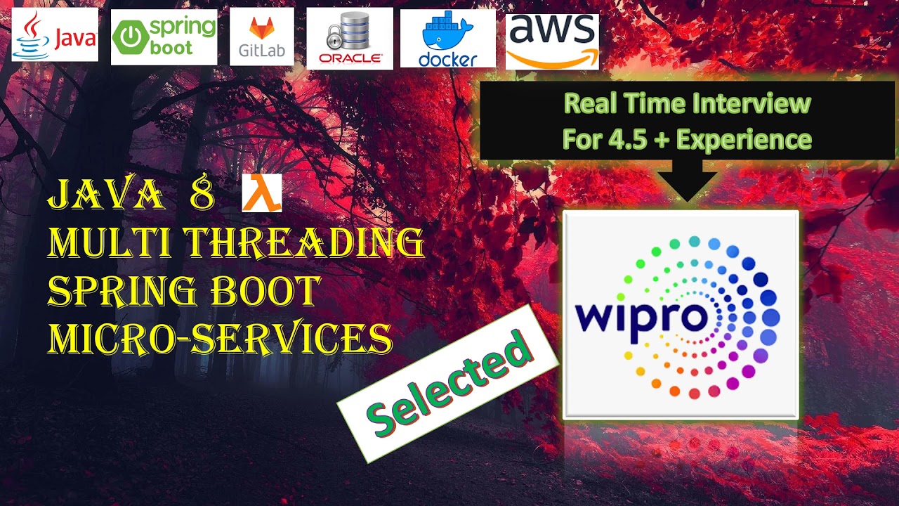 WIPRO  || Selected || Java  8 || Spring boot || Microservices || Real Time Java Interview