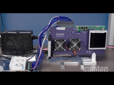 Error-Free PCIe 6 0 Compliant Traffic - Supercomputing 2024, Samtec, VIAVI Solutions, Rambus