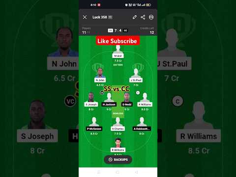 SS vs CC Dream 11 Prediction|SS vs CC Dream 11 Team|SS vs CC Match 2nd West Indies T10 Spice Isle
