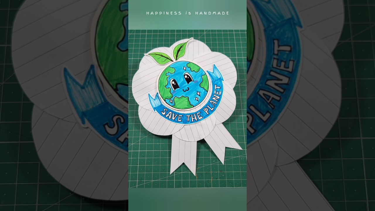 Paper Badge for World Environment Day || Earth Day Craft || #paperbadge #enviromentdaycraft #diy