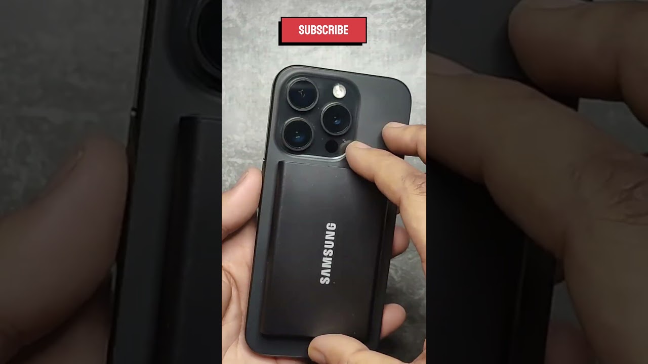 Sticking Samsung SSD T7 with Iphone 15 Pro With Magnectic Ring