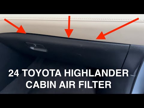 2024 24 Toyota Highlander Cabin Air Filter Removal How To
