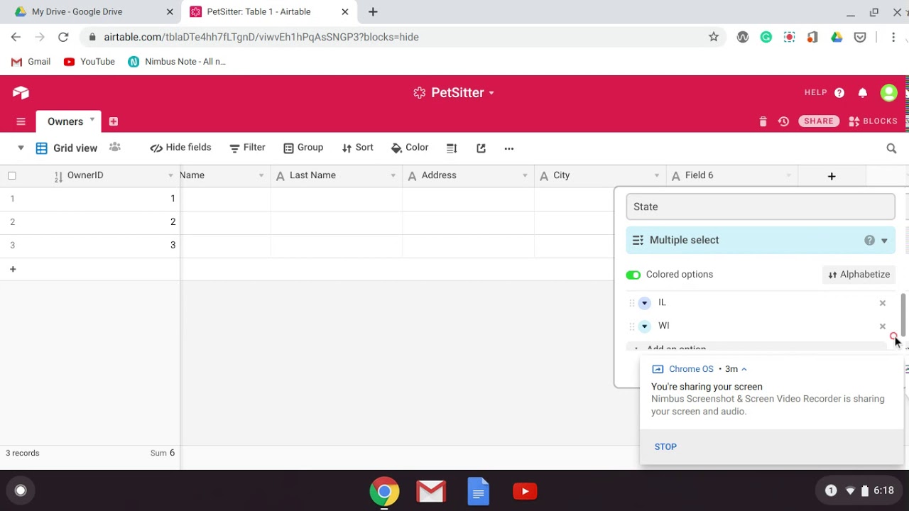 Database Assignment 2: Creating your first table