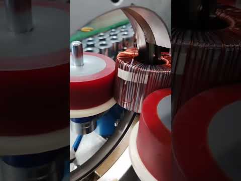pure copper wire winding toroidal transforme #machine #copper #toroidaltransformer #electronics