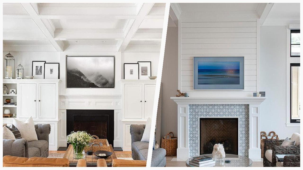 75 White Coffered Ceiling Living Room Design Ideas You'll Love ☆