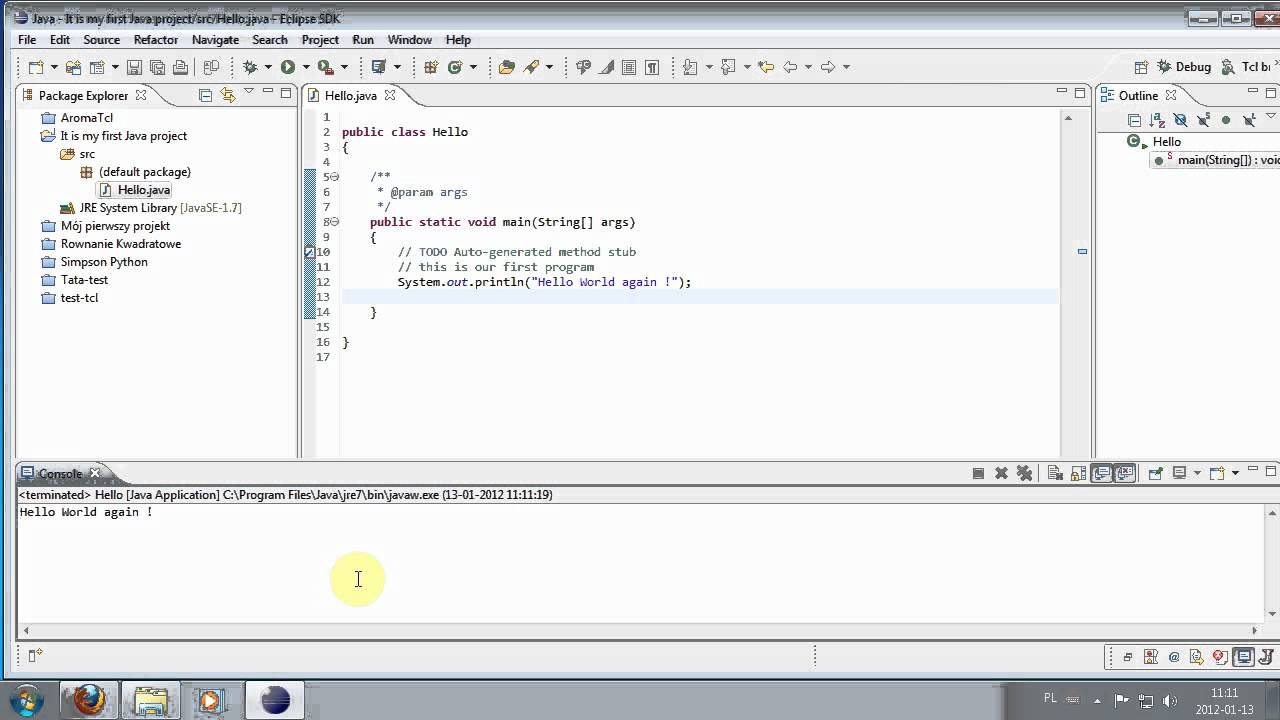Introduction to Java, tutorial 3: Eclipse