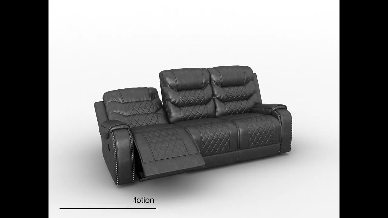 Putnam Double Reclining Sofa With Drop Down Table from Homelegance