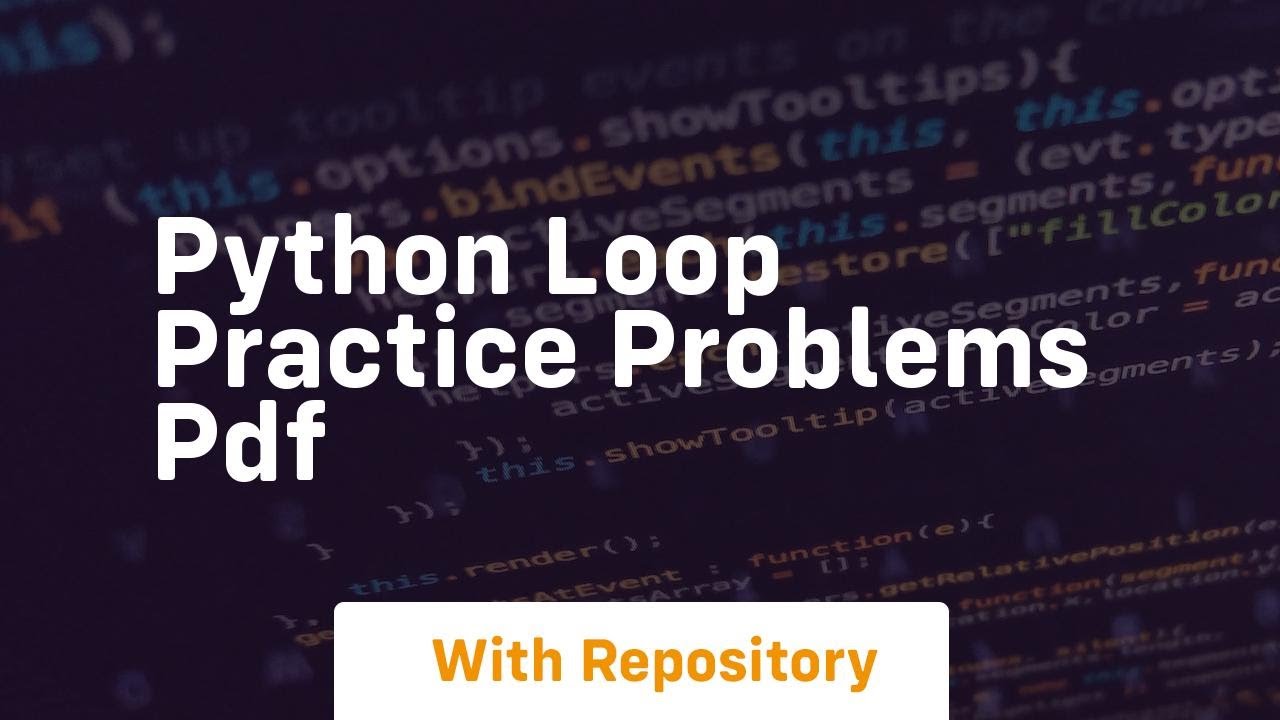 python loop practice problems pdf