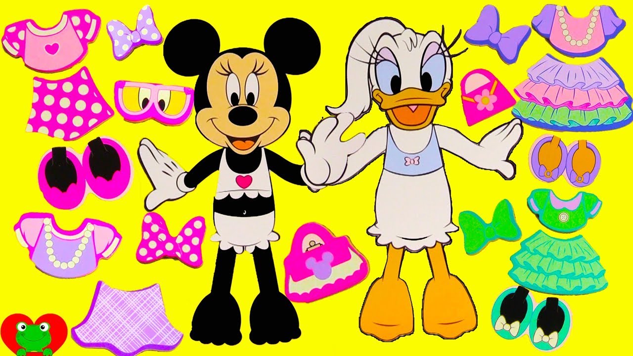 Minnie Mouse Dresses Up Mix and Match Wrong Fashion Clothes with Daisy