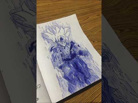 how to draw 💪🏻"ultra instinct Goku"#art#anime#relatable #ytshorts #artist#goku#shorts