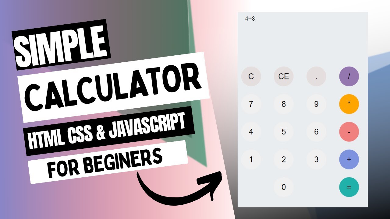 Create a simple calculator using HTML, CSS and JavaScript