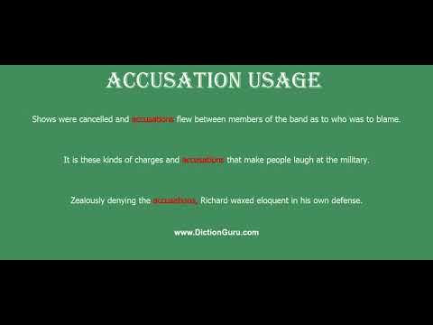 accusation: How to pronounce accusation with Phonetic and Examples