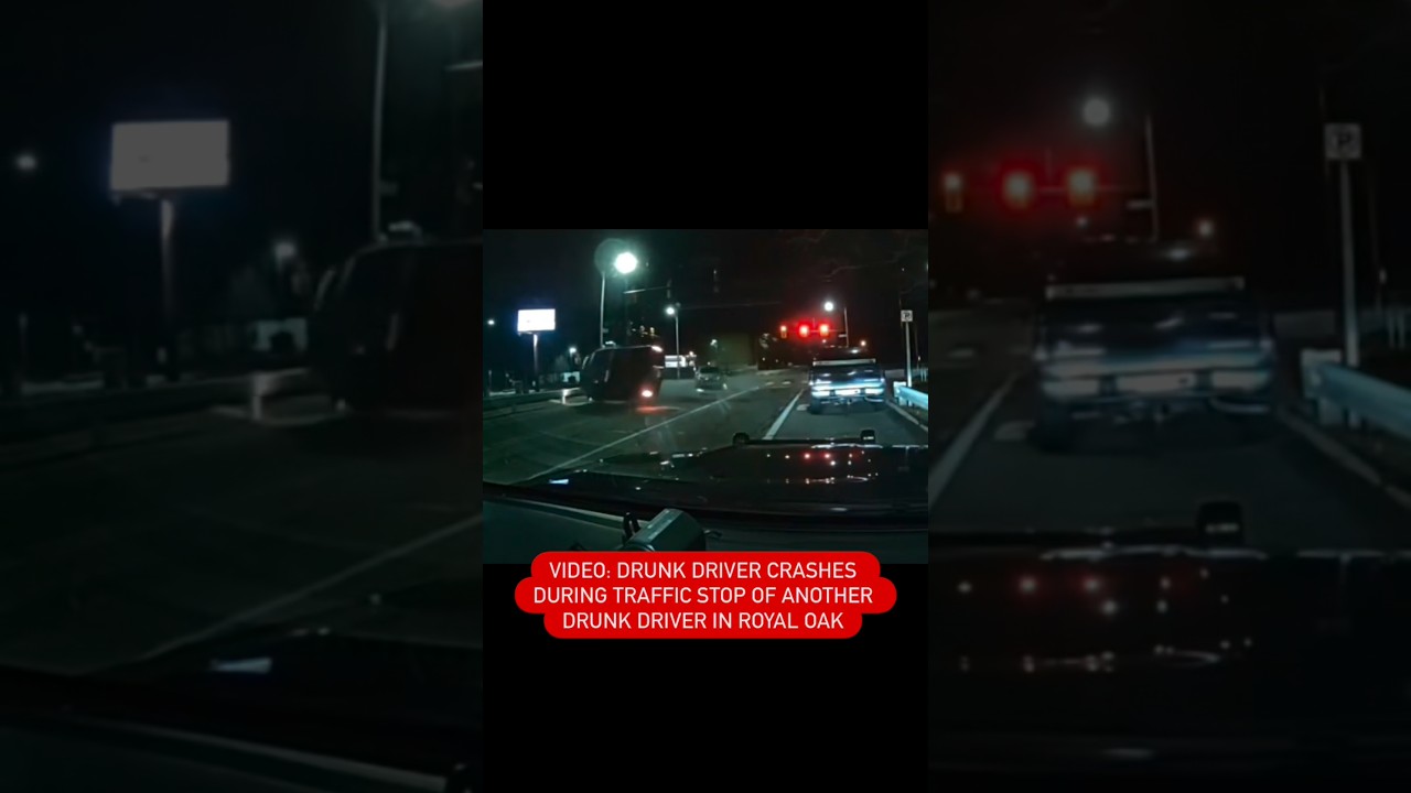VIDEO: Un conductor ebrio choca durante un control de tráfico a otro conductor ebrio.