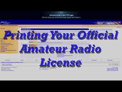 Printing Amateur Radio License
