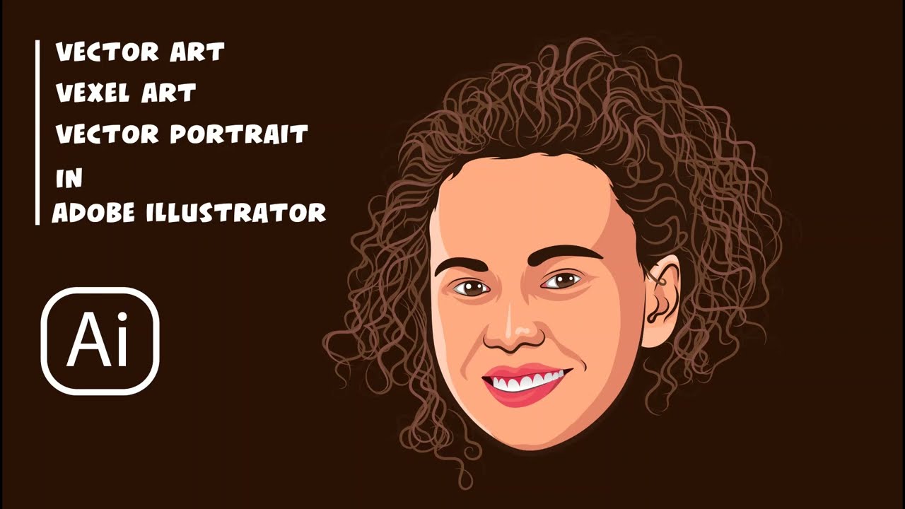 How to Create a Vector Cartoon Portrait in Adobe Illustrator | Illustrator Tutorial for Beginners