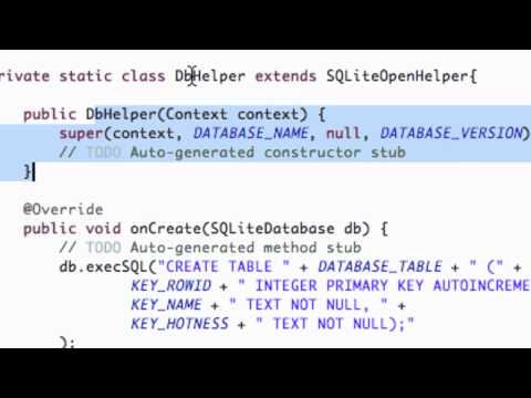 Android Application Development Tutorial - 115 - Opening SQLite database to write