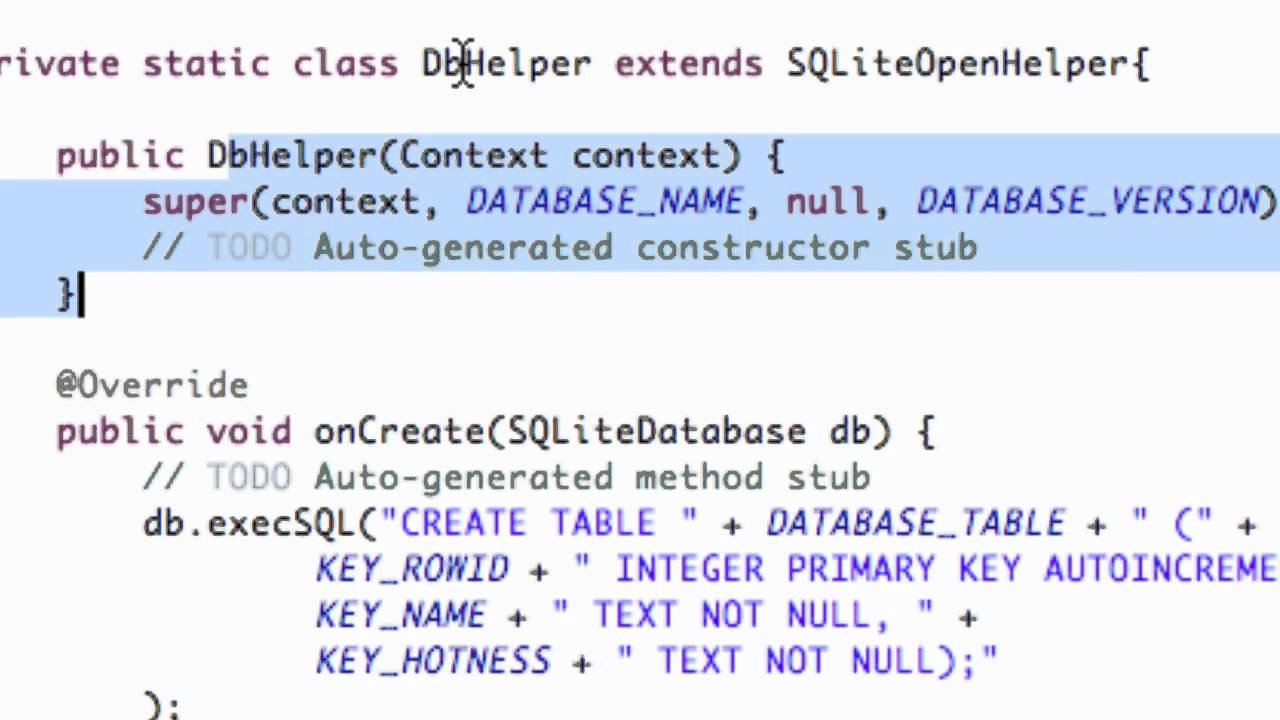 Android Application Development Tutorial - 115 - Opening SQLite database to write
