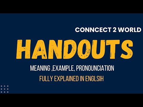 What Does handouts Means || Meanings And Definitions With handouts in ENGLISH
