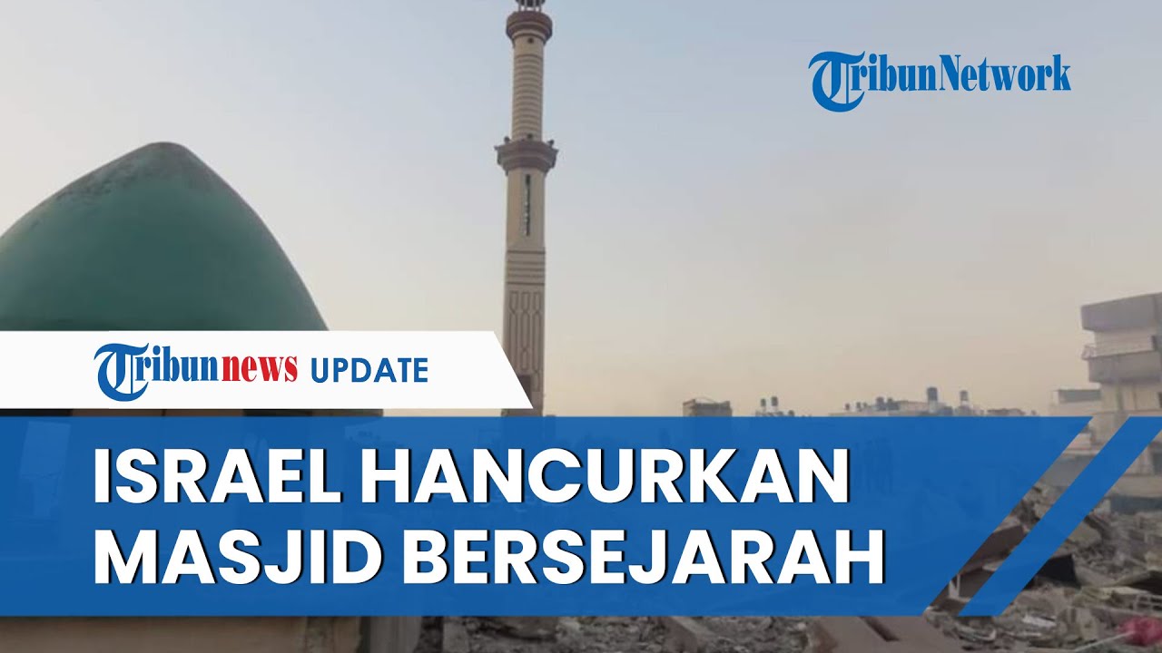 Biadab! Israel Hancurkan Masjid Al Omari di Gaza, Masjid Bersejarah dan Terbesar ke-3 Palestina ...