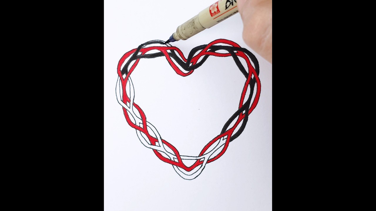 Draw Heart #shorts #art #drawing #love #easy