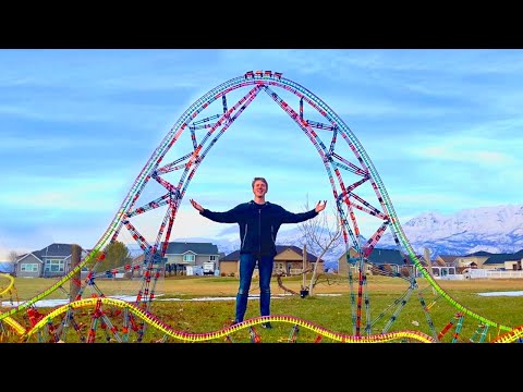 How I Built The Worlds Largest Roller Coaster! Falcons Flight Six Flags Qiddiya K’nex Roller Coaster