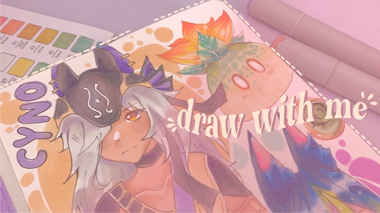 chill & chatty draw with me // drawing cyno & tignahari 🌿