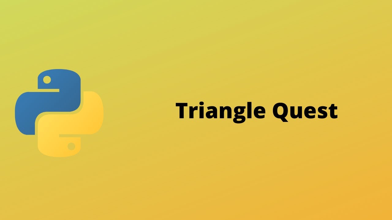 HackerRank Triangle Quest solution in python #python #subscribe