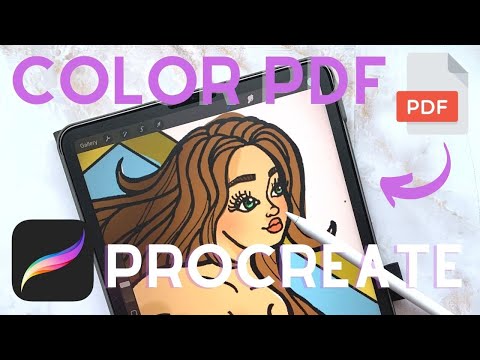 How To Color PDF Coloring Pages in Procreate | Import multi-page PDF into Procreate