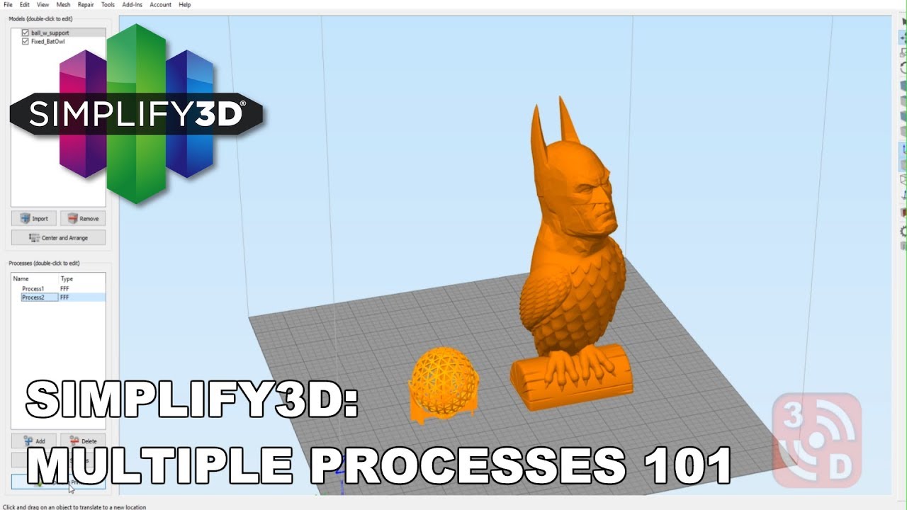 Simplify3D - Using Multiple Processes 101