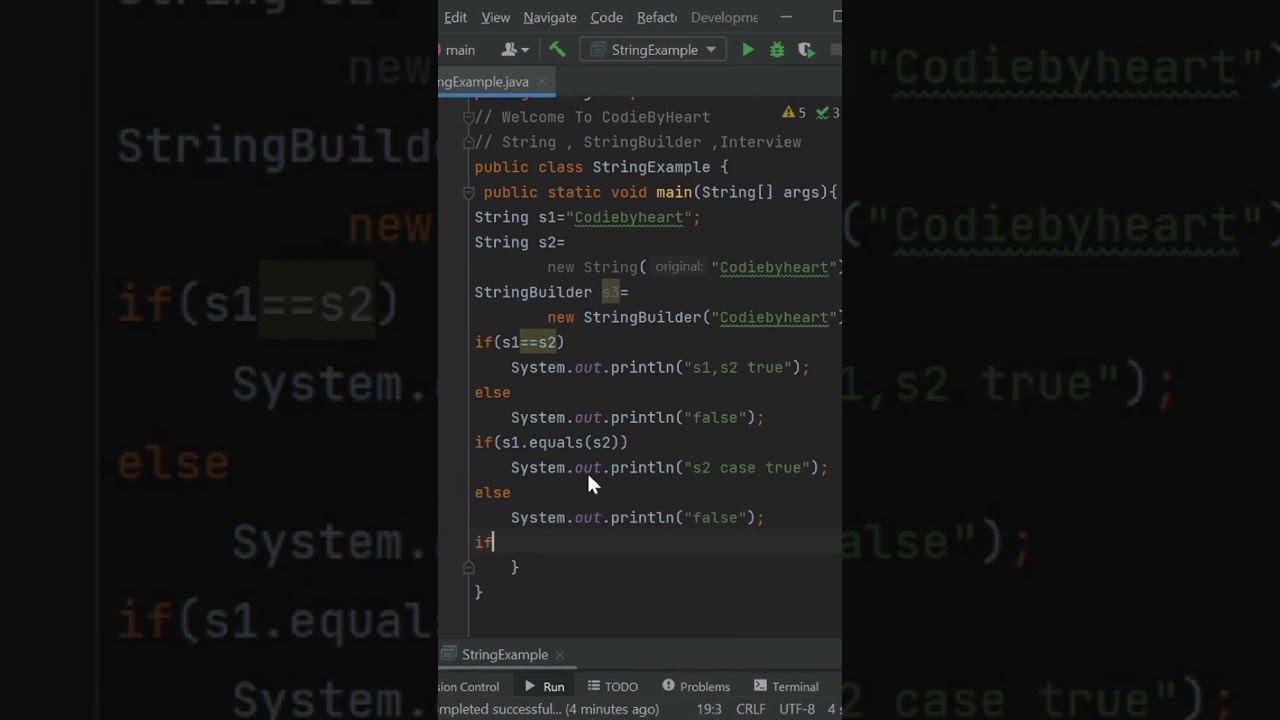 String vs StringBuilder in Java | Interview Tip #shorts