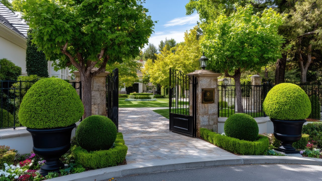 25 Luxury Curb Appeal Ideas | Small Front Yard Entryways with Garden Gates & Arches
