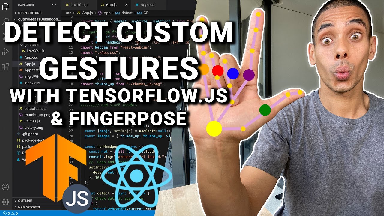 Custom Handpose Gesture Detection with Tensorflow.Js and React.Js | Deep Learning Hand Tracking