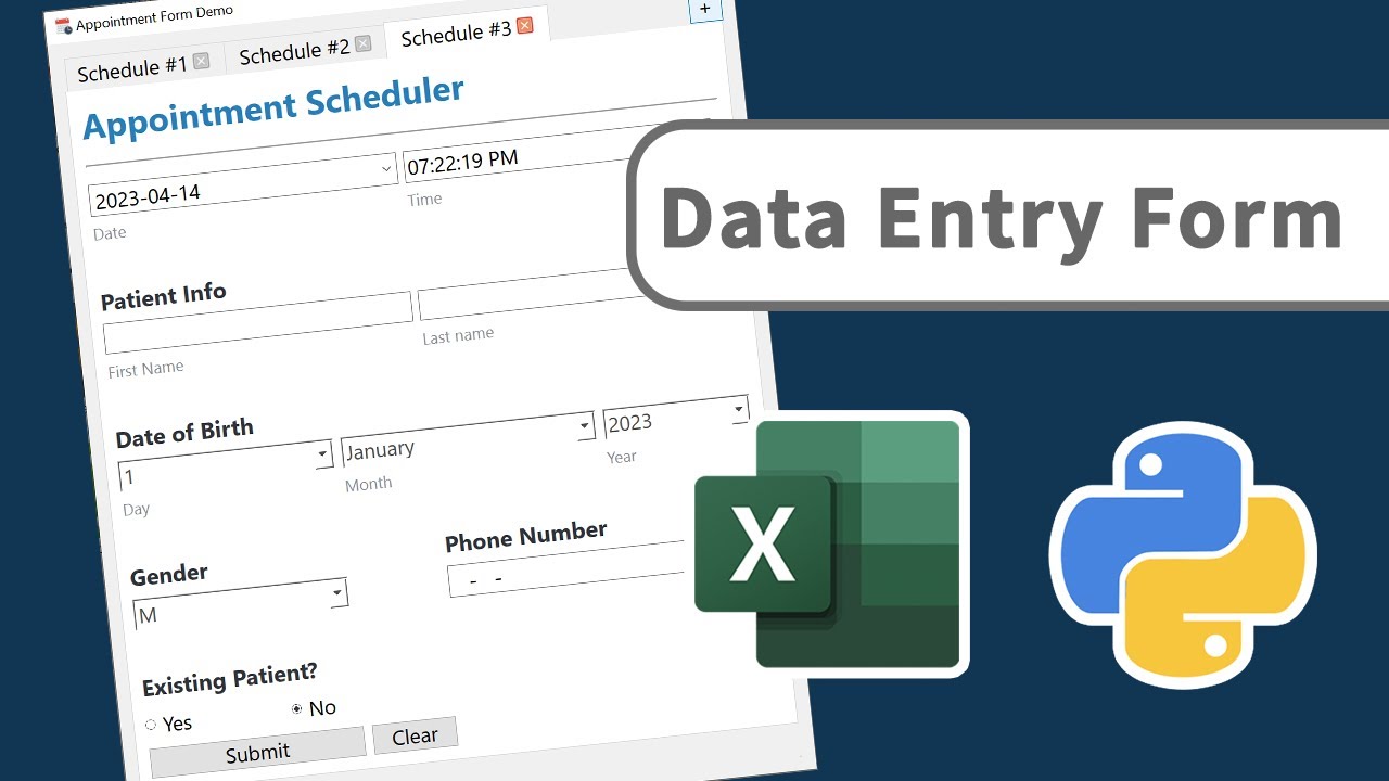 Create A Custom Data Entry GUI App With Python | Python Tutorial For Beginners