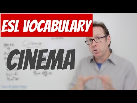 English lesson - Words to talk about CINEMA - palabras en inglés
