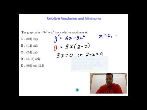 Relative Maximum and Minimums Part 1