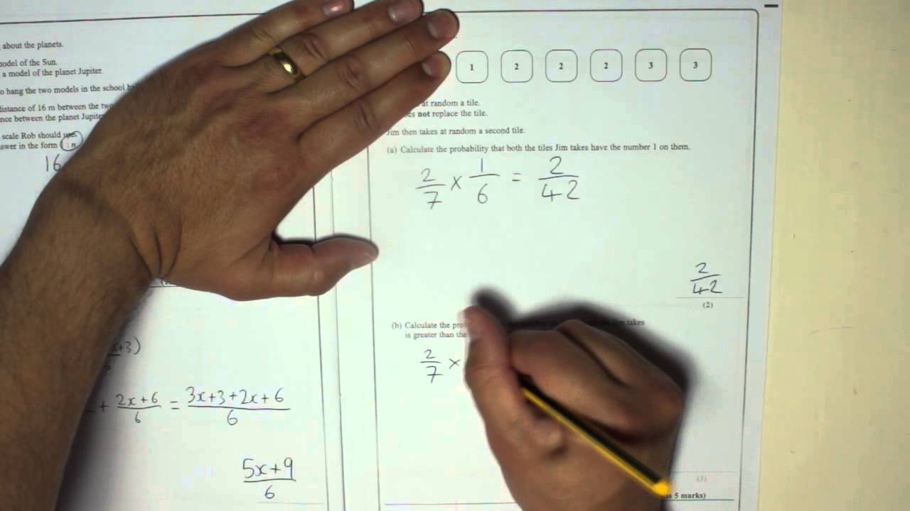 Edexcel GCSE Paper 2 November 2012 Question 21 - Conditional Probability