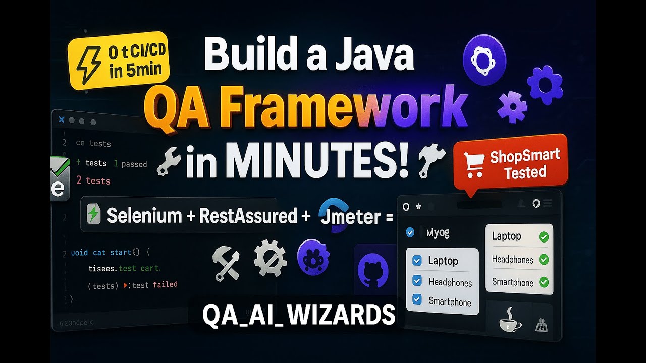 🔥 Build a POWERFUL Java QA Automation Framework with GitHub in MINUTES! | ShopSmart Series 🚀