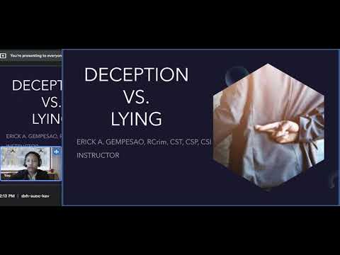 LYING VS. DECEPTION | ONLINE CLASS