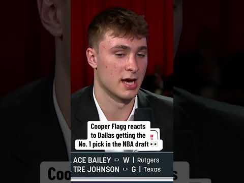 Cooper Flagg reacts to NBA Draft Lottery results