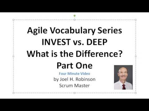 Invest vs Deep Video part 1 Agile Vocabulary Video Feb 25 2018