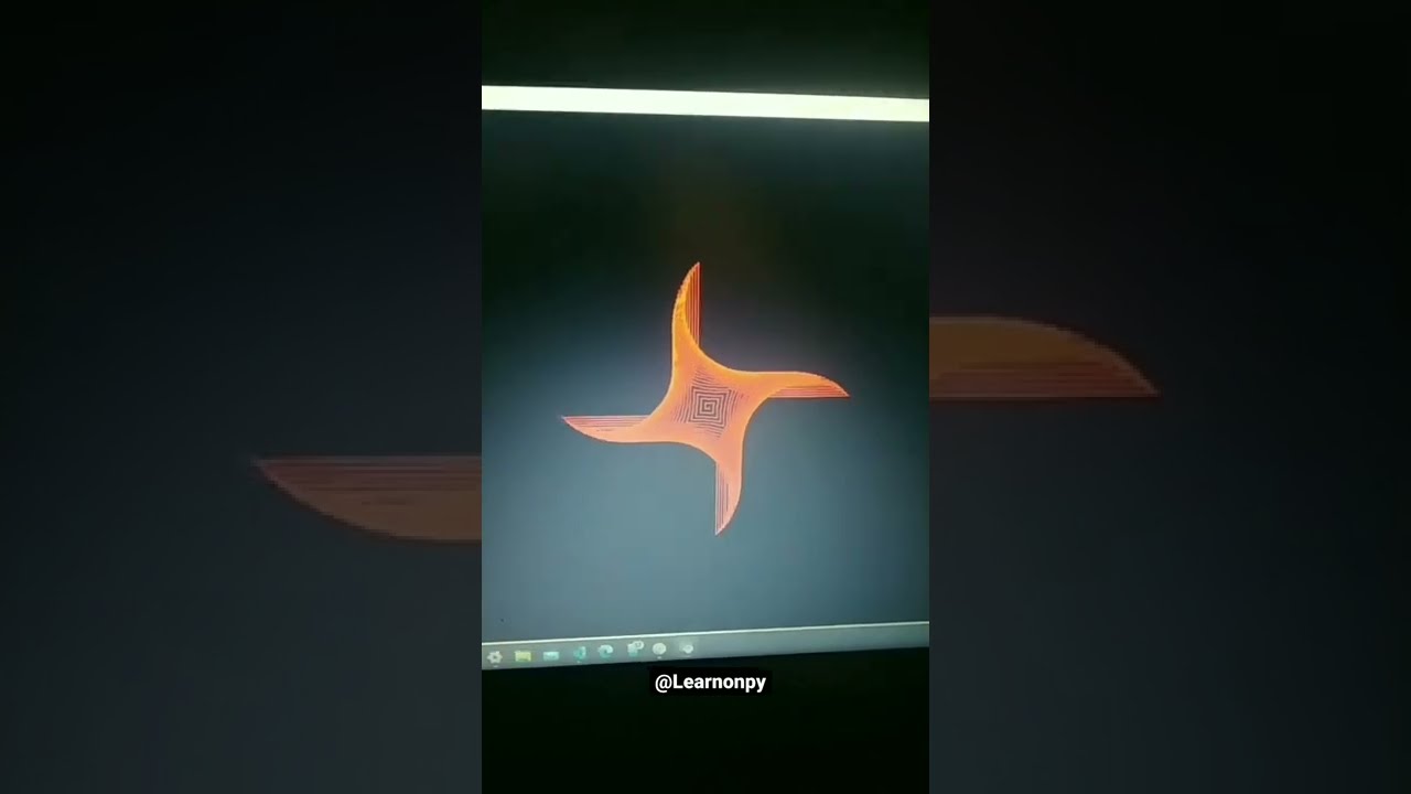 Star Shape Drawing | Python Turtle Graphics | Coding Video | Instagram Reels | WhatsApp Status|