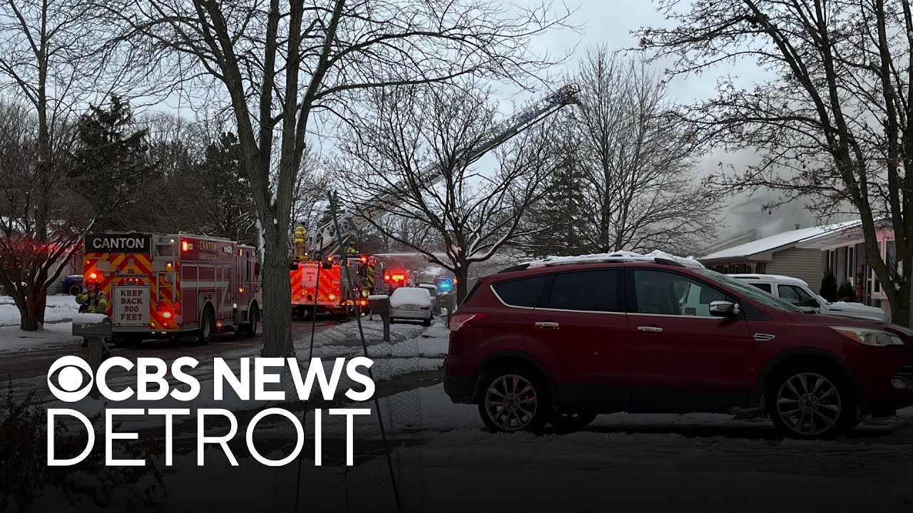 Fire destroys house in Canton Township; residents report ammunition exploding