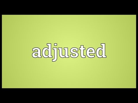 Adjusted Meaning