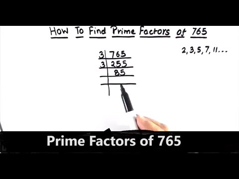 How to find factors of 765 by prime factorization / Factors of 765 / Prime Factors of 765
