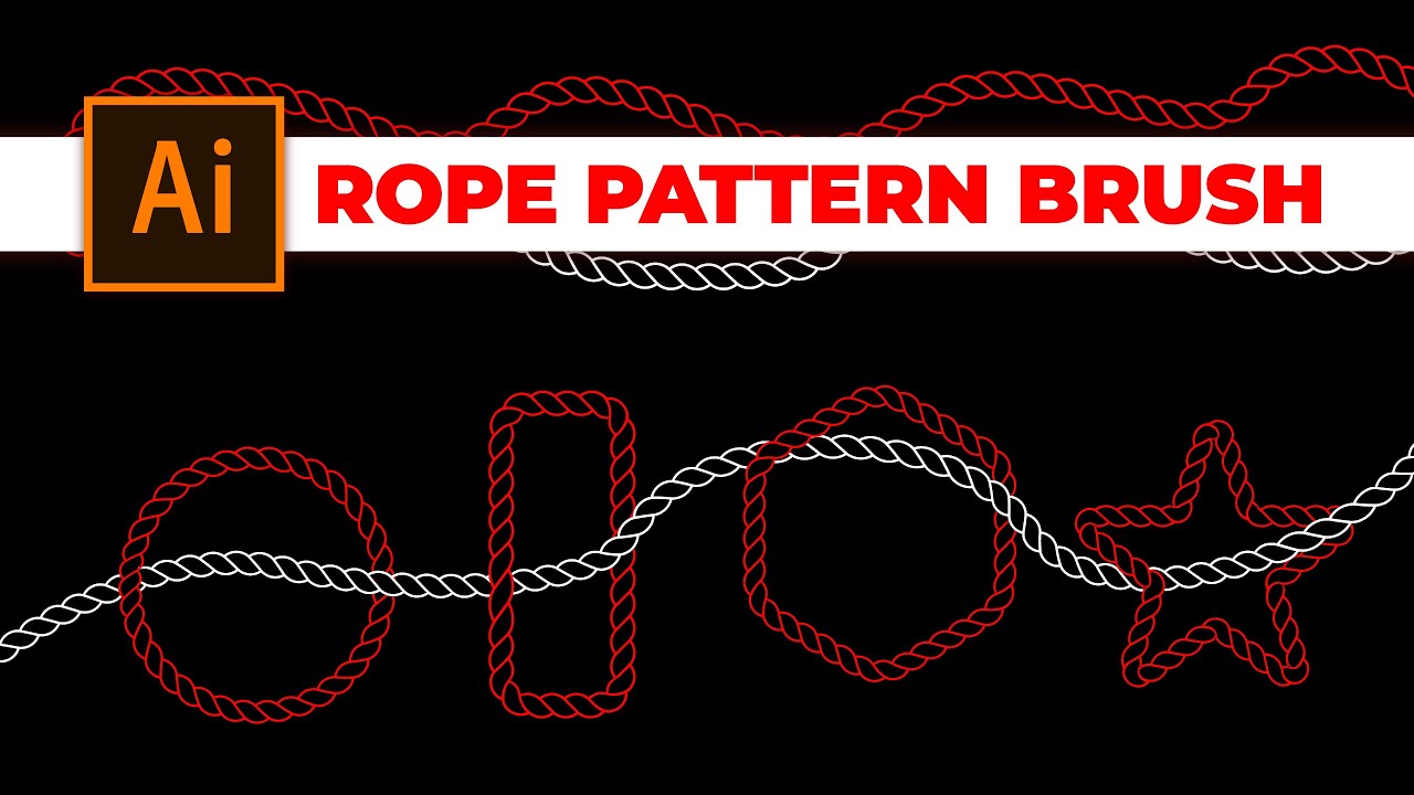 How to create rope brush pattern easily | Adobe illustrator tutorial